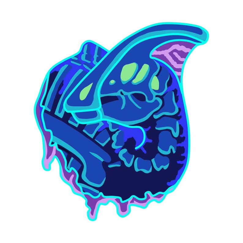 Parasaurolophus. Parasaur Skeleton With Goo Drips - Multiple Colors ...