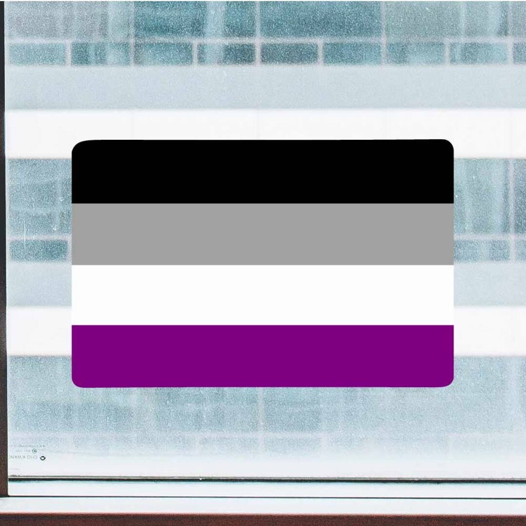Asexual Flag, LGBTQIA+ Pride Flag - Full Color Static Window Cling - Etsy