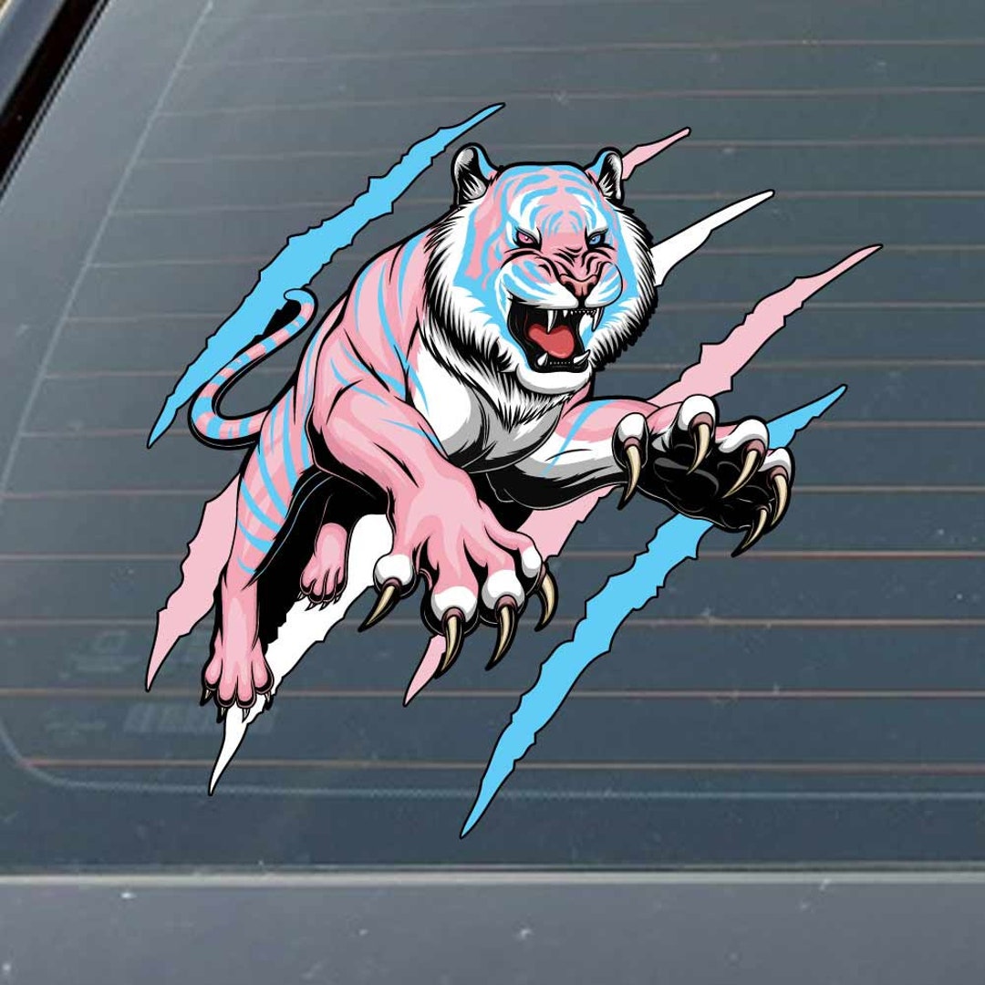 Transgender Tiger With Claws, Fight for Trans Rights LGBTQ+ Flag ...