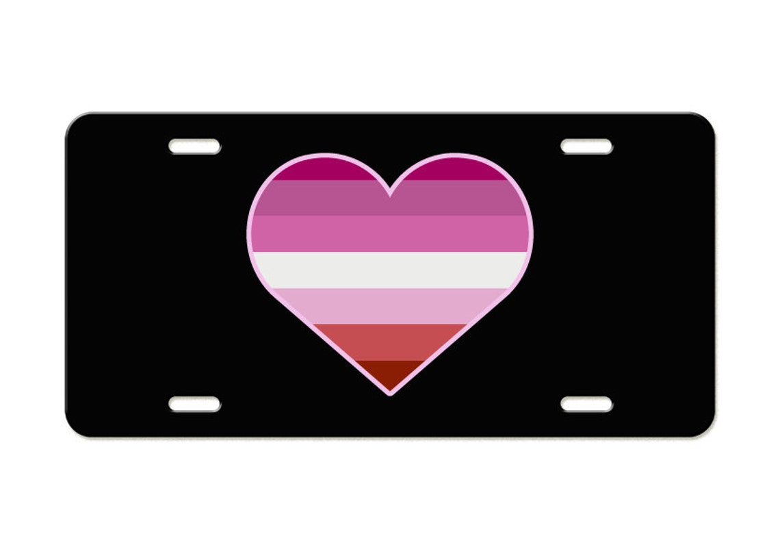 Lesbian Heart LGBTQIA Vanity / License Plate Available in - Etsy