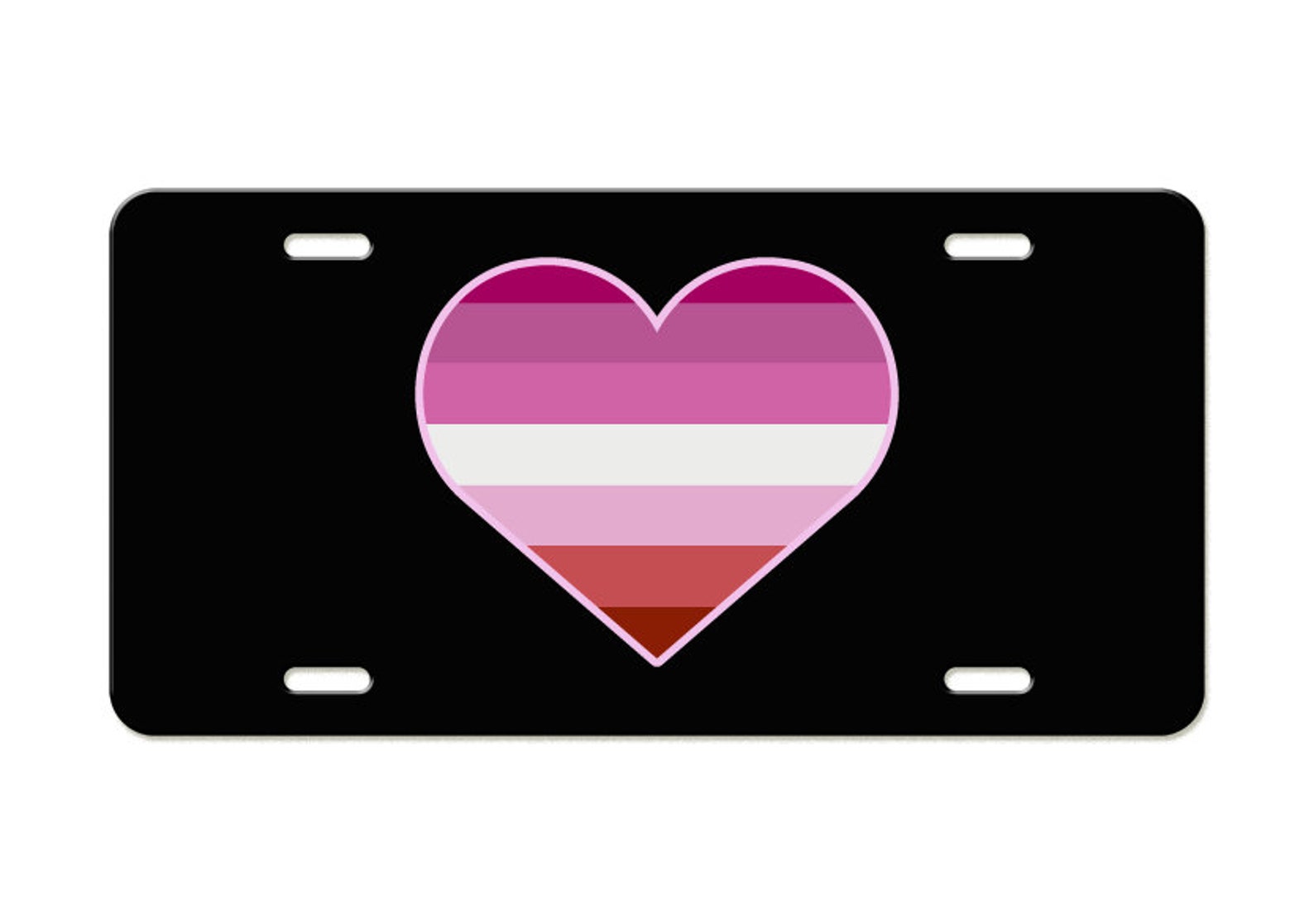 Lesbian Heart LGBTQIA Vanity / License Plate Available in - Etsy