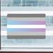 Librafluid/flux Flag, LGBTQIA Pride Flag Full Color Static Window Cling ...