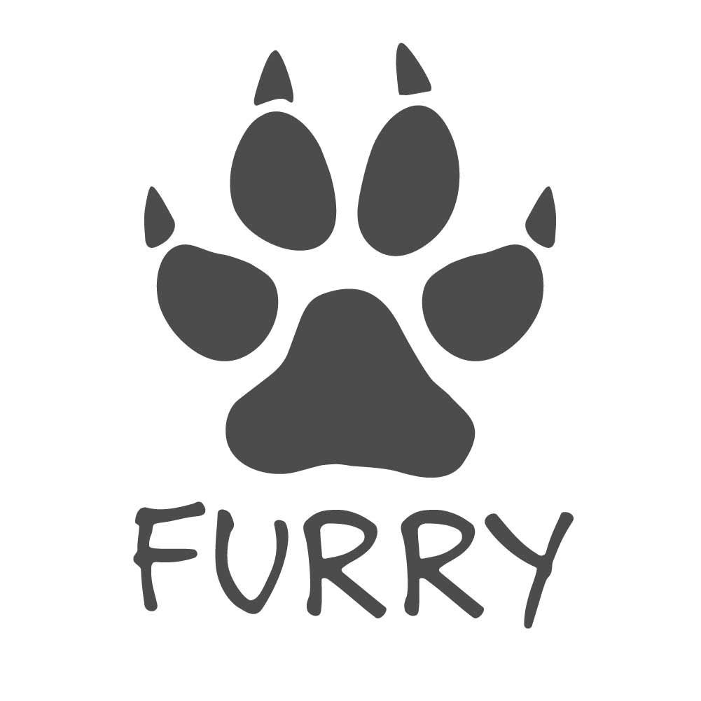 Canine Paw Print Furry Fandom Indoor Outdoor Vinyl Decal - Multiple ...