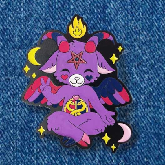 Bisexual Pride Hidden Flag Adorable Baphomet Soft Enamel - Etsy