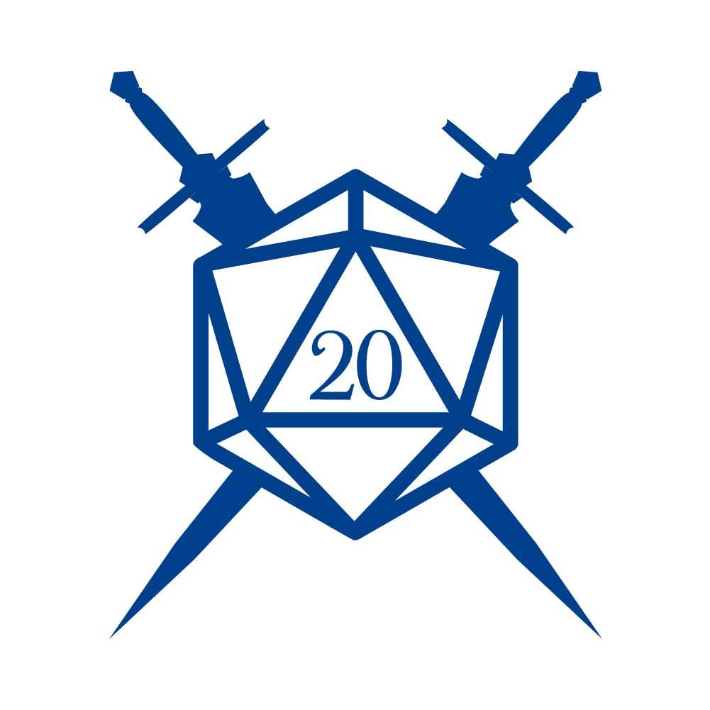 Nat 20 D20 Crossed Swords - Table Top Rpg DND Themed Indoor Outdoor ...