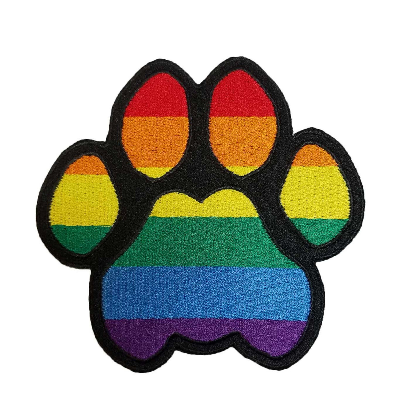 Rainbow Lgbt Gay Pride Cat Feline Pawprint Furry Pride Iron On Etsy