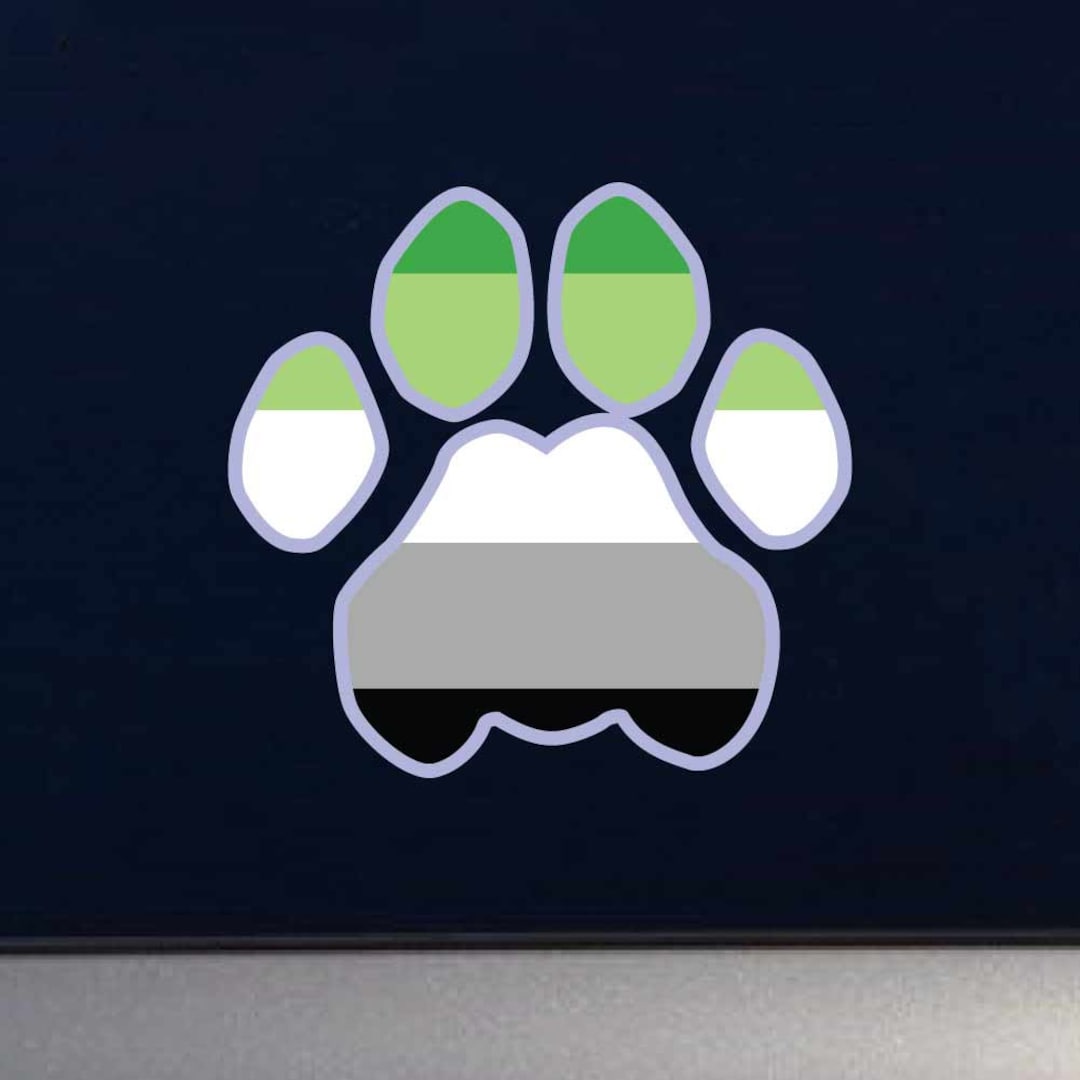 LGBTQ Aromantic Pride Feline Big Cat Domestic Cat Paw Print - Etsy