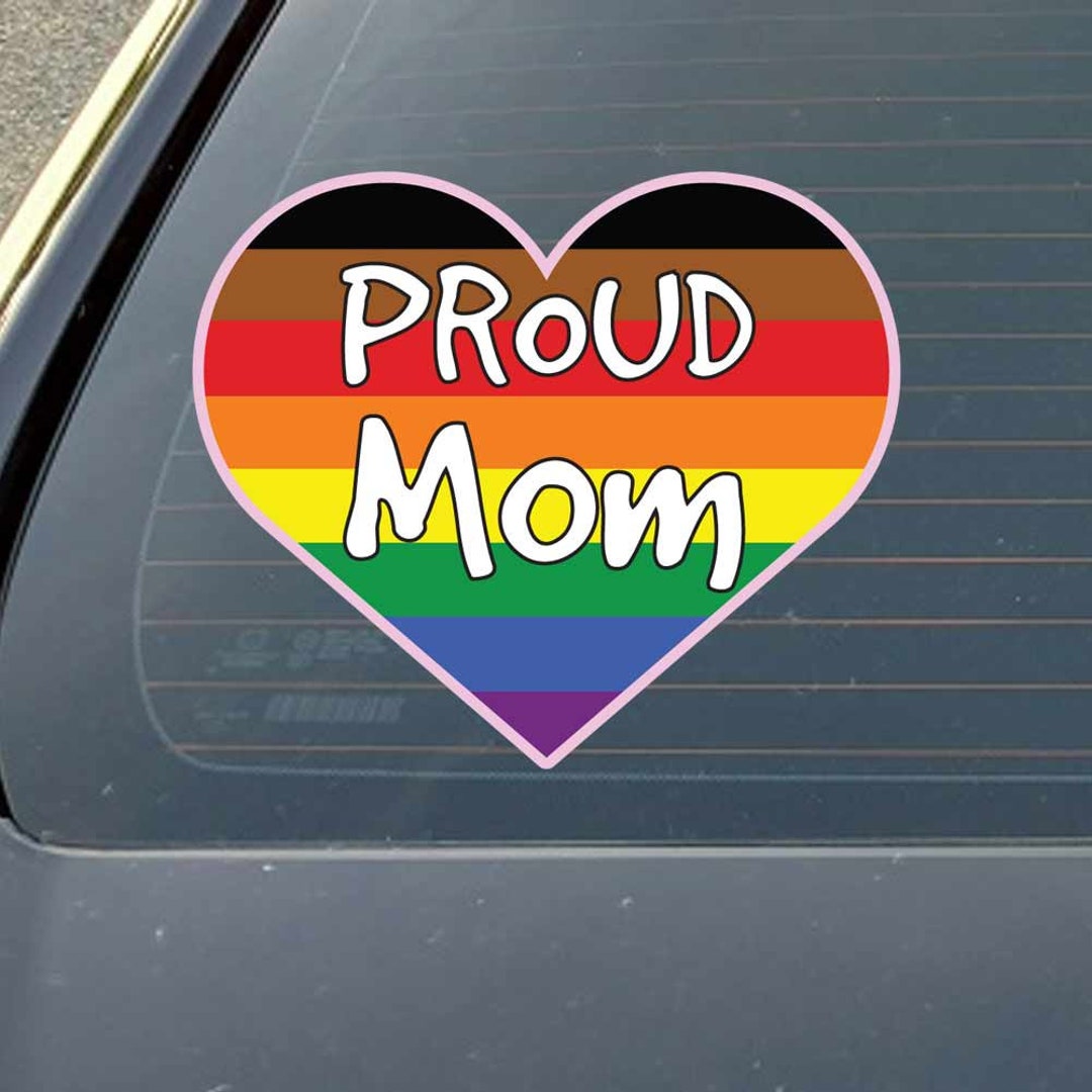 LGBTQ+ Inclusive POC Rainbow Flag, Proud Mom Heart - LGBTQ+ Pride ...