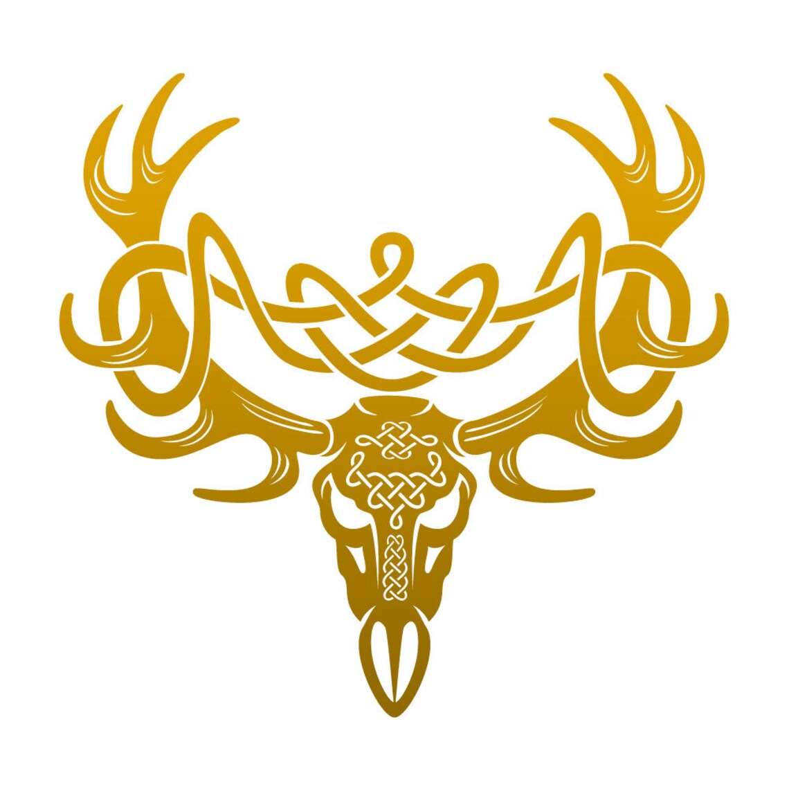 Celtic Knot Deer Skull Vinyl Indoor Outdoor Decal | Etsy