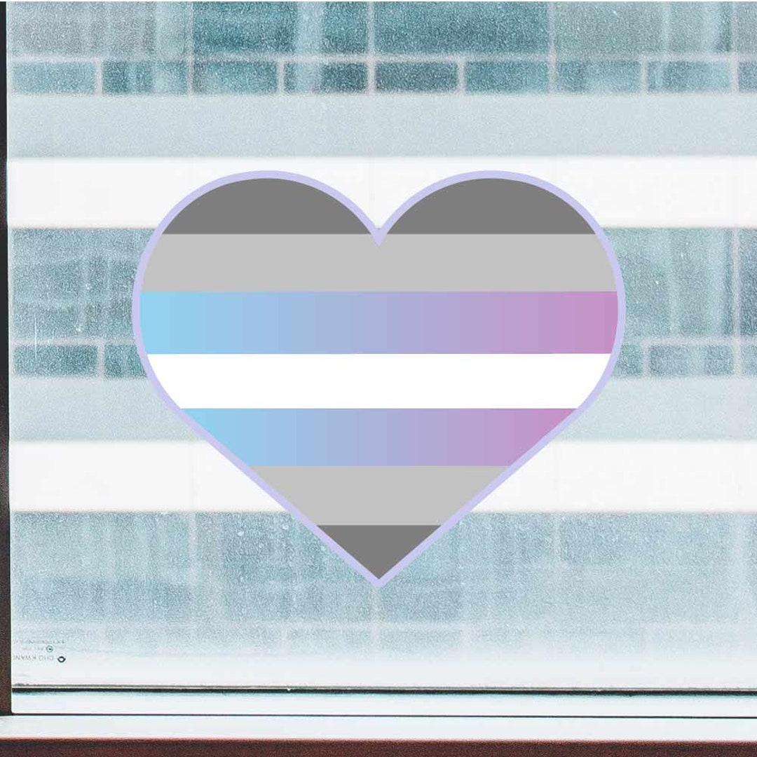 Librafluid / Libraflux Heart, LGBTQIA+ Pride Flag - Full Color Static ...