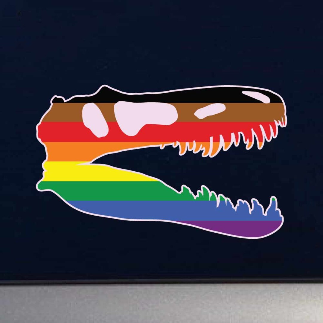 LGBT Pride Raptor Skull - Many Pride Flags Available - Indoor/outdoor ...