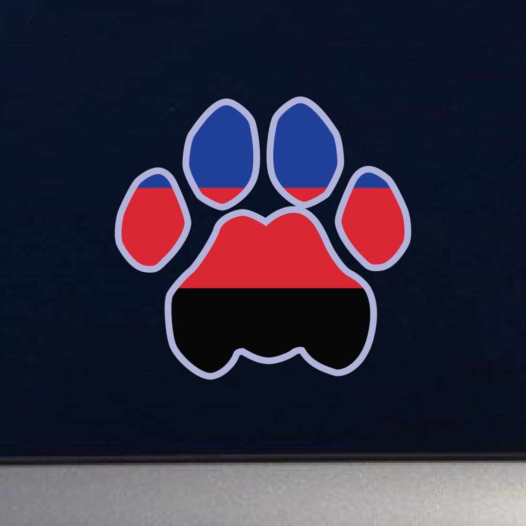 LGBTQ Polyamorous Pride Feline, Big Cat, Domestic Cat Paw Print ...