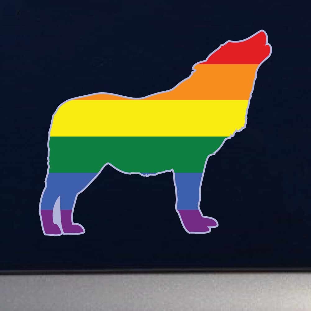 LGBT Pride Wolf Silhouette Furry Fandom Muchas banderas - Etsy España