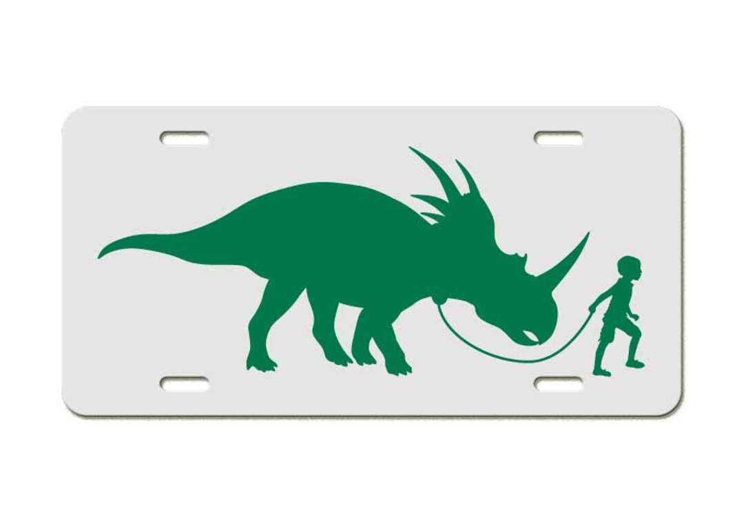 Little Boy Walking Pet Trike, Triceratops Vanity / License Plate ...