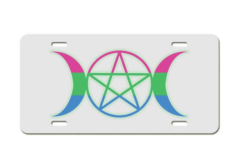 Wiccan Goddess Moon LGBTQIA+ Vanity / License Plate, Available in Black ...