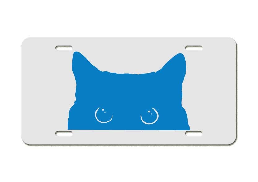 Peeking Kitty Cat Vanity / License Plate Available in Black - Etsy