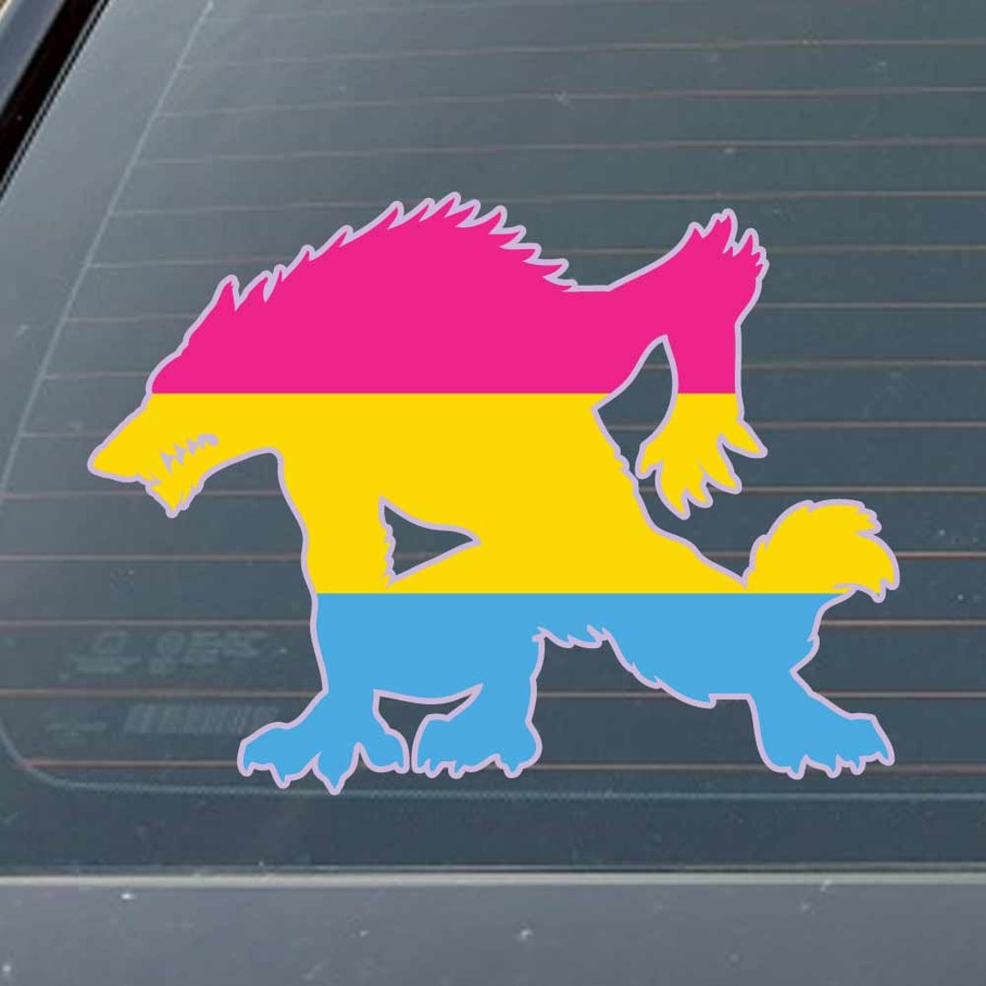 Pansexual Werewolf, Therian Silhouette LGBTQIA+ Pride - Furry Fandom ...