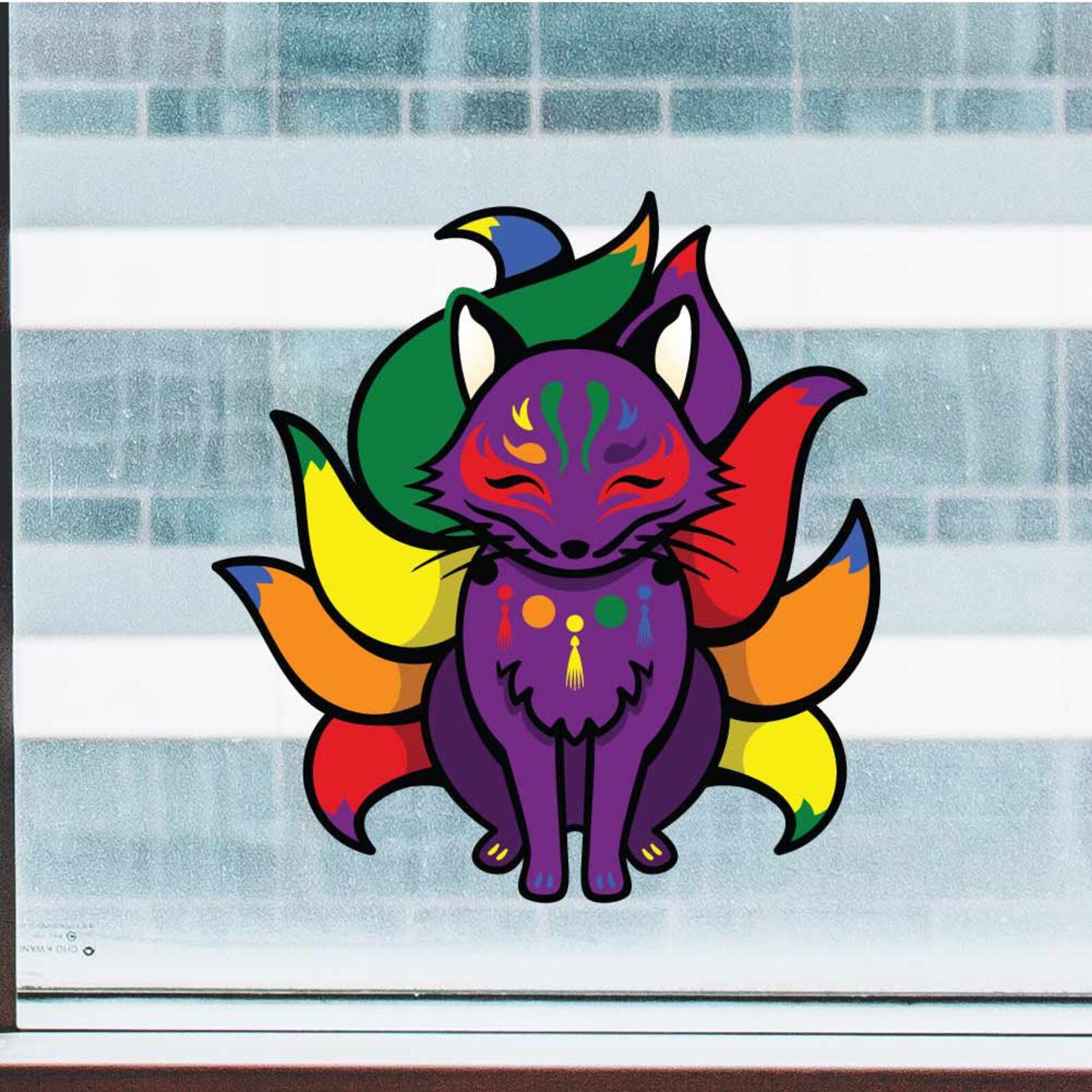 Pride Themed Kitsune Foxes Many Pride Flags Available | Etsy
