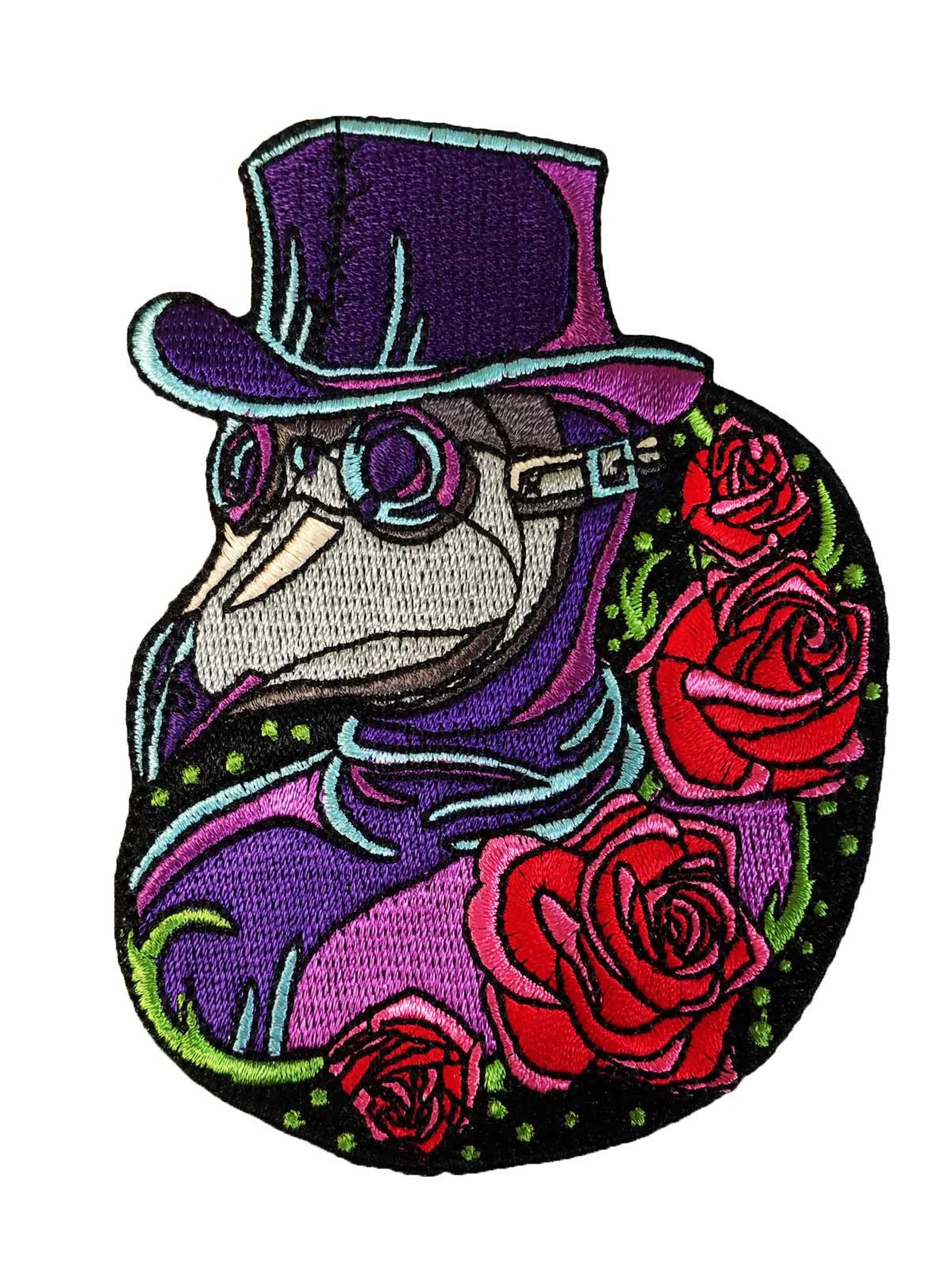 Neon Plague Doctor Patch - Etsy
