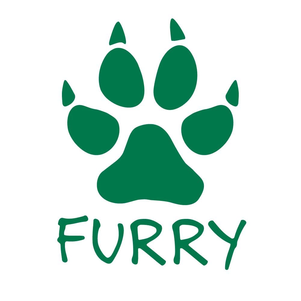 Canine Paw Print Furry Fandom Indoor Outdoor Vinyl Decal - Etsy