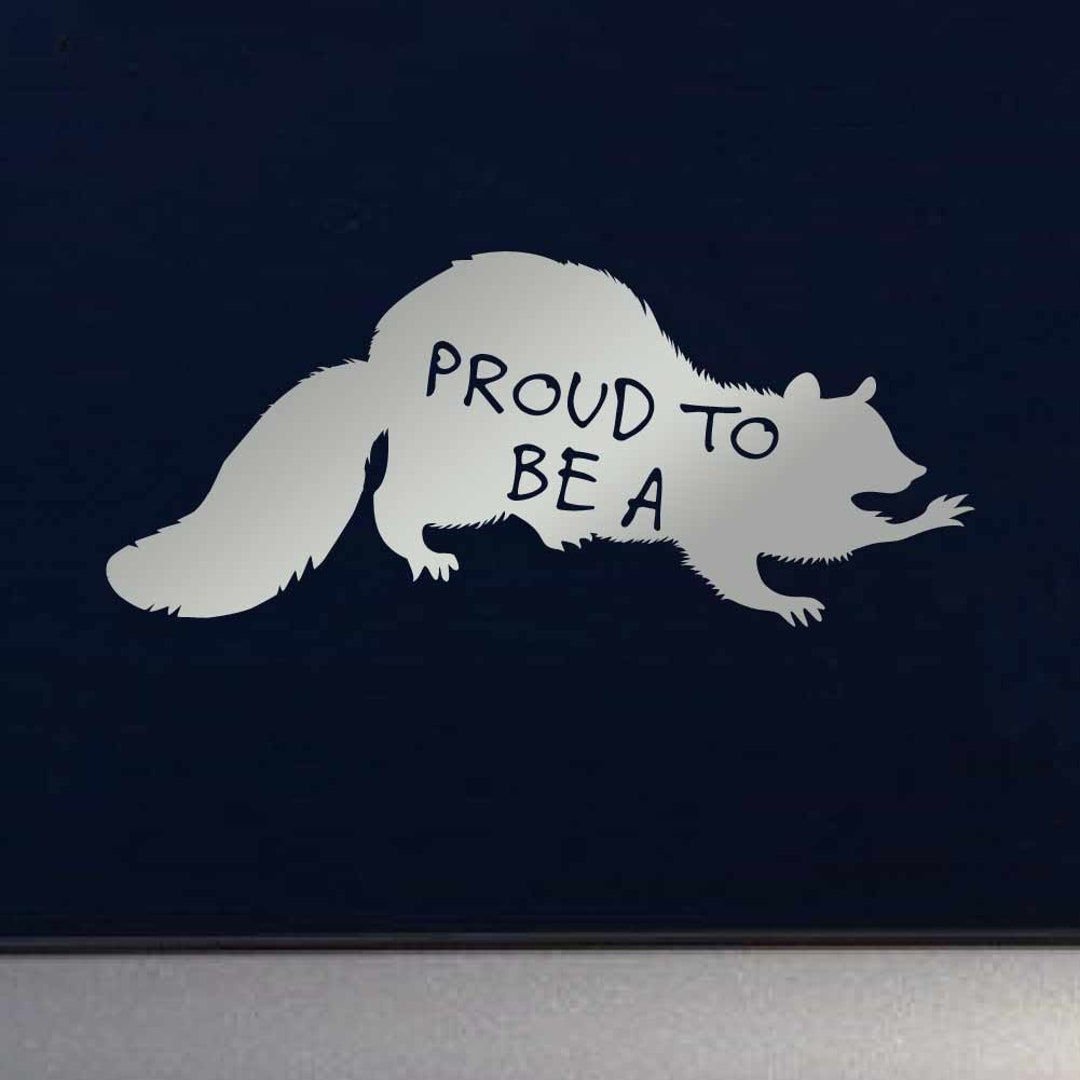 Proud to Be A Raccoon Fursona, Furry Fandom Indoor Outdoor Vinyl Decal ...