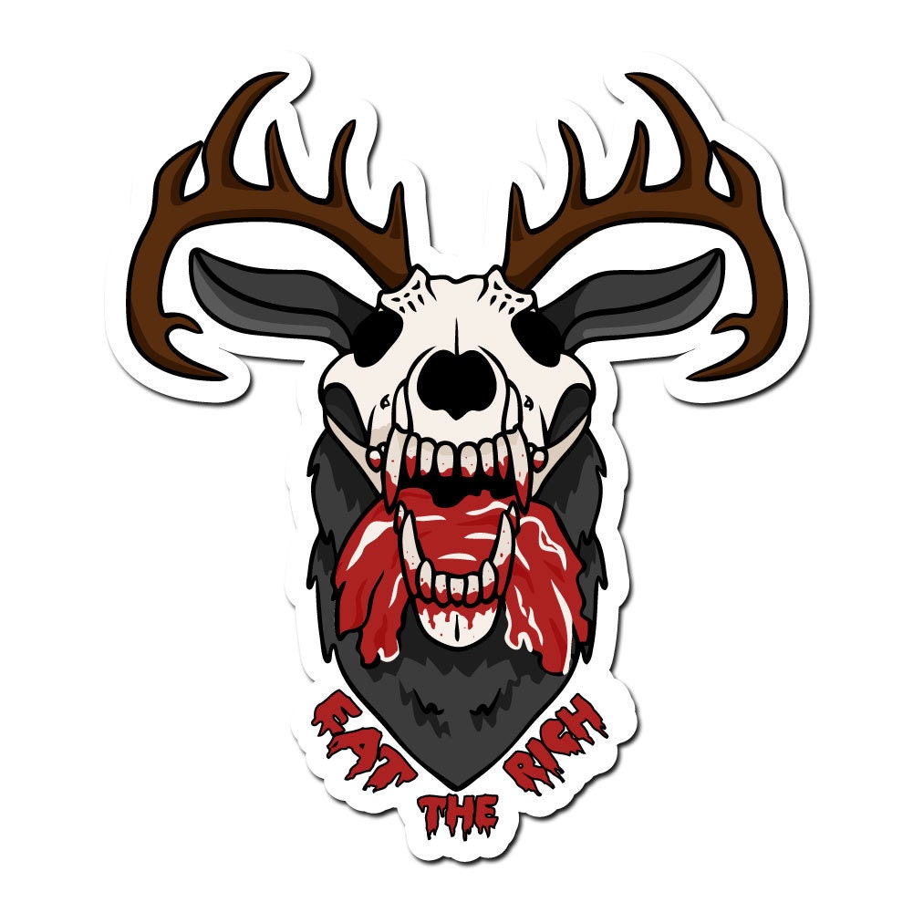 Eat The Rich Wendigo Vinyl Indoor Outdoor Decal | Etsy