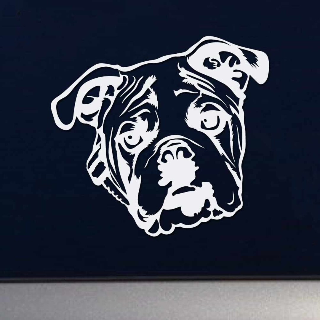 Bulldog Indoor Outdoor Vinyl Decal - Multiple Colors Available - Etsy