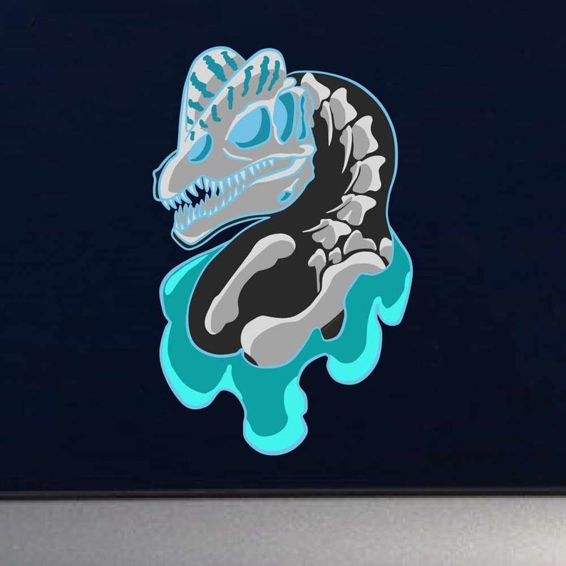 Dilo Dilophosaurus Skeleton With Goo Drips Multiple Colors - Etsy