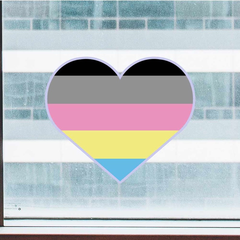 Polygender Heart LGBTQIA Pride Flag Full Color Static - Etsy