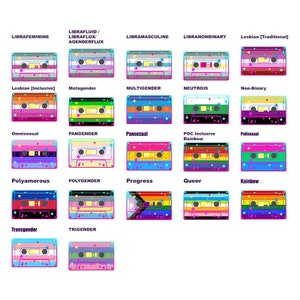 Retro Style Cassette Tape LGBTQIA+ Flags - Many Pride Flags Available ...