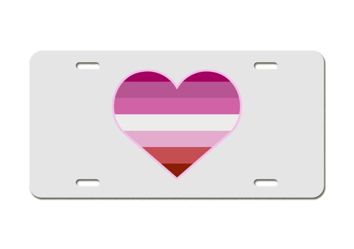 Lesbian Heart LGBTQIA Vanity / License Plate Available in - Etsy