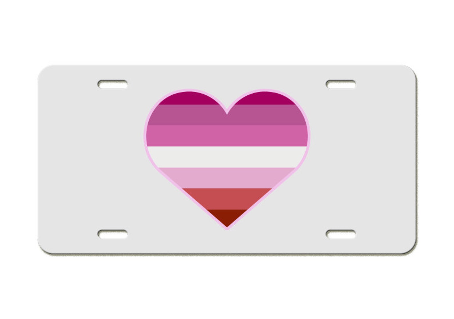 Lesbian Heart LGBTQIA Vanity / License Plate Available in - Etsy