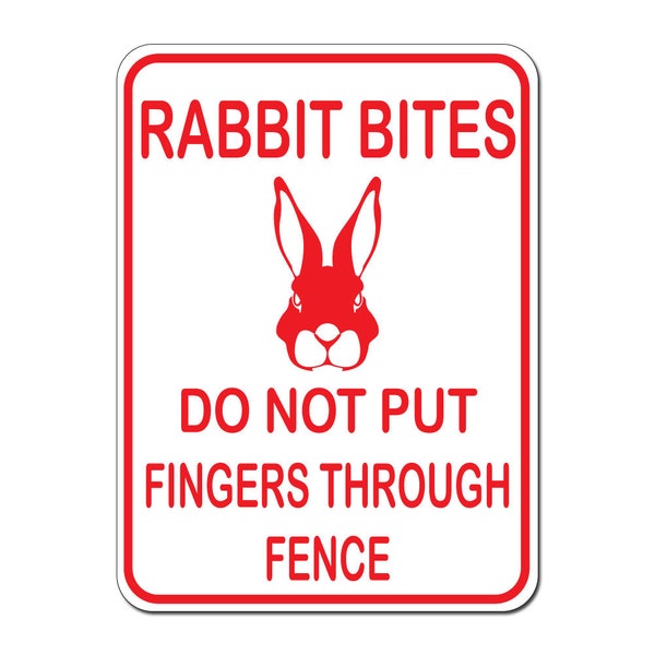 Warning Rabbit Sign - Etsy