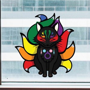 Pride Themed Kitsune Foxes - Many Pride Flags Available- Full Color ...