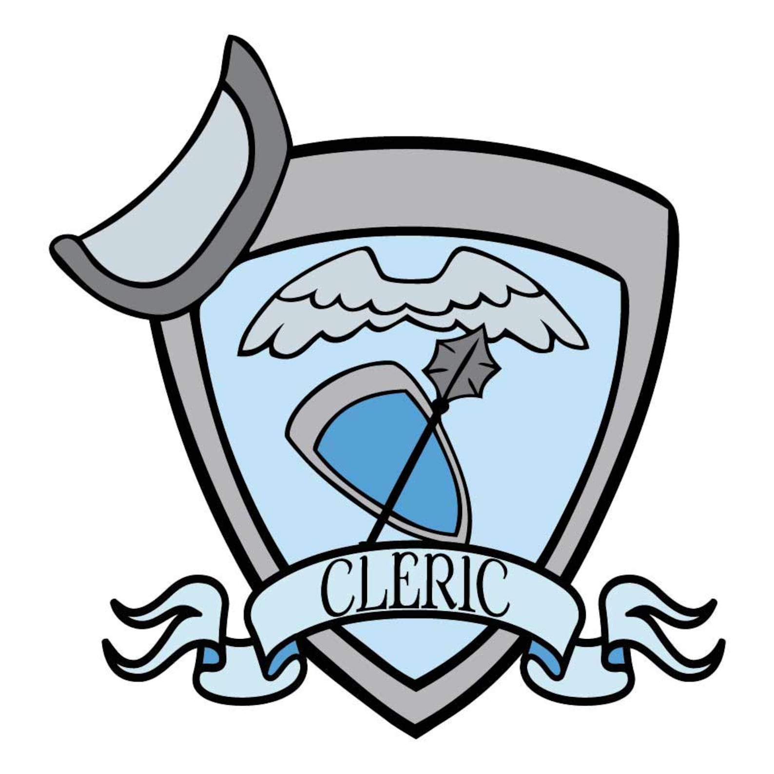 Cleric Class Shield Full Color Decal for Any Flat Surface - Etsy