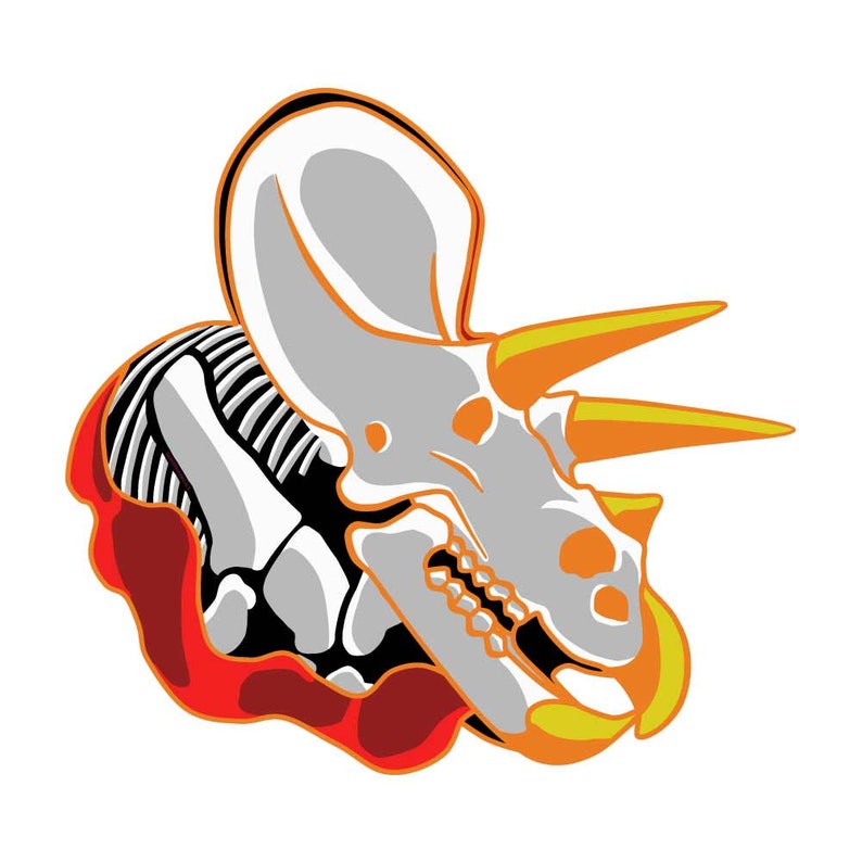 Trike Triceratops Skeleton With Goo Drips Multiple Colors | Etsy