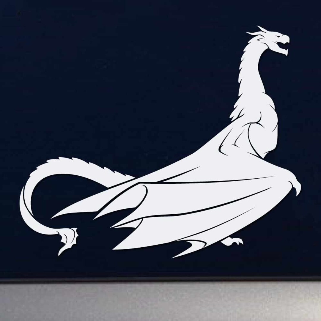 Wyvern Dragon Single Color Indoor Outdoor Vinyl Decal - Etsy