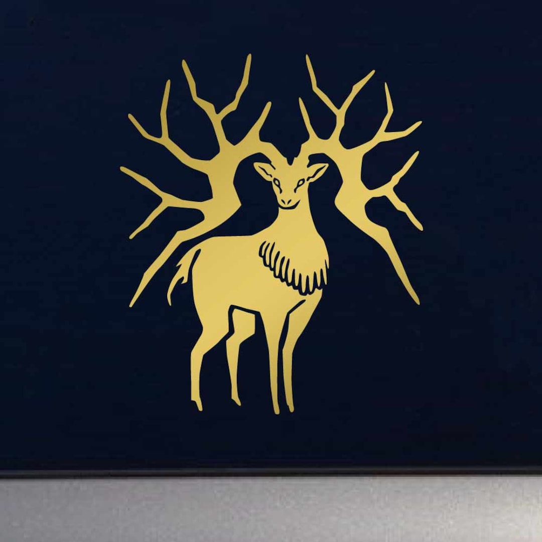Golden Deer Inspired Vinyl Indoor Outdoor Decal - Multiple Colors ...