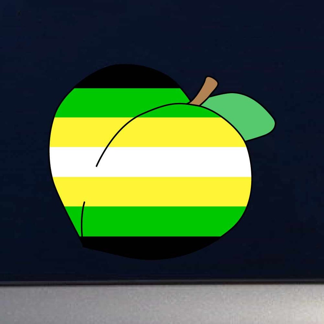 Metagender Peach, Butt Emoji Flag - LGBTQ+ Pride - Indoor Outdoor Vinyl ...