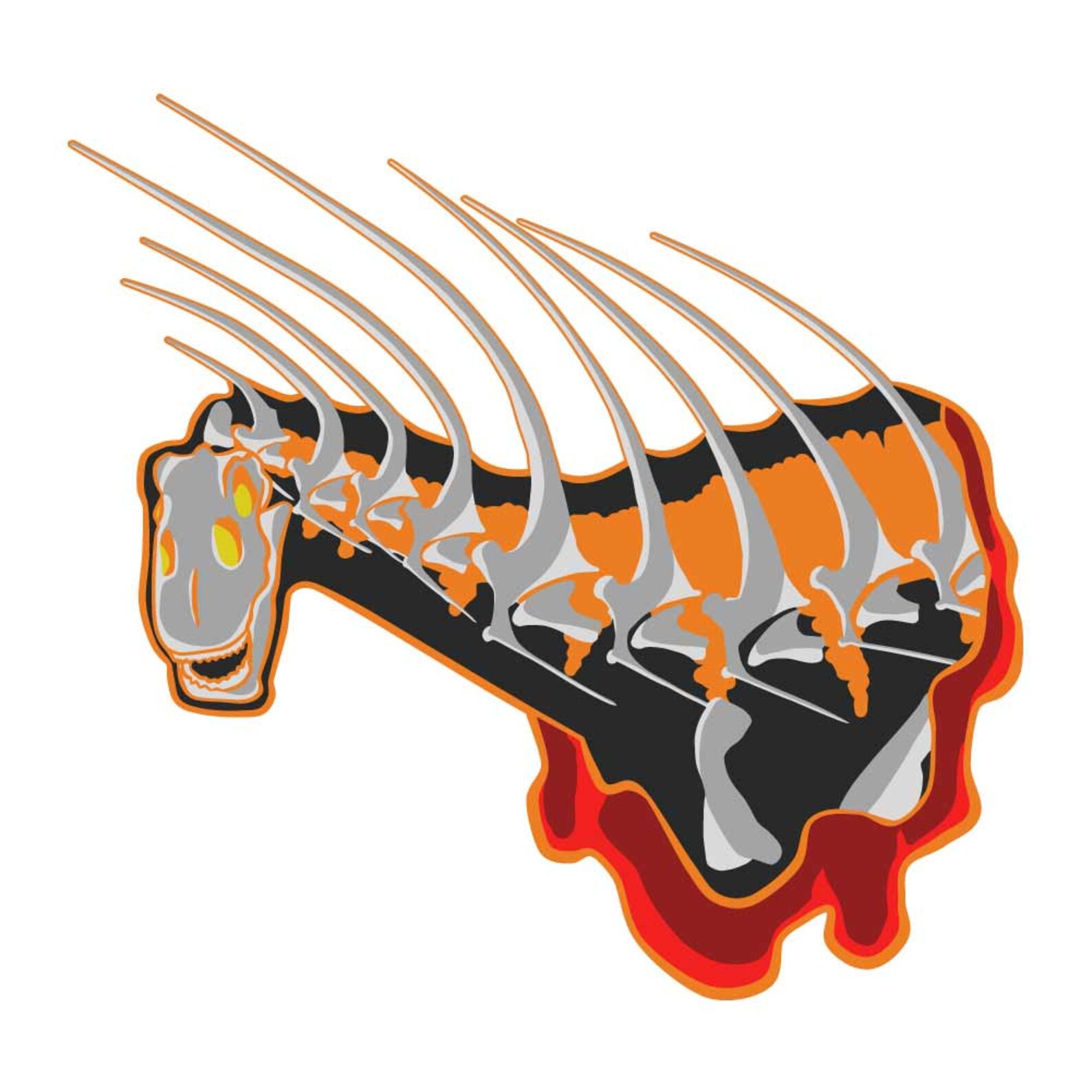 Bajadasaurus Skeleton With Goo Drips Multiple Colors Vinyl - Etsy