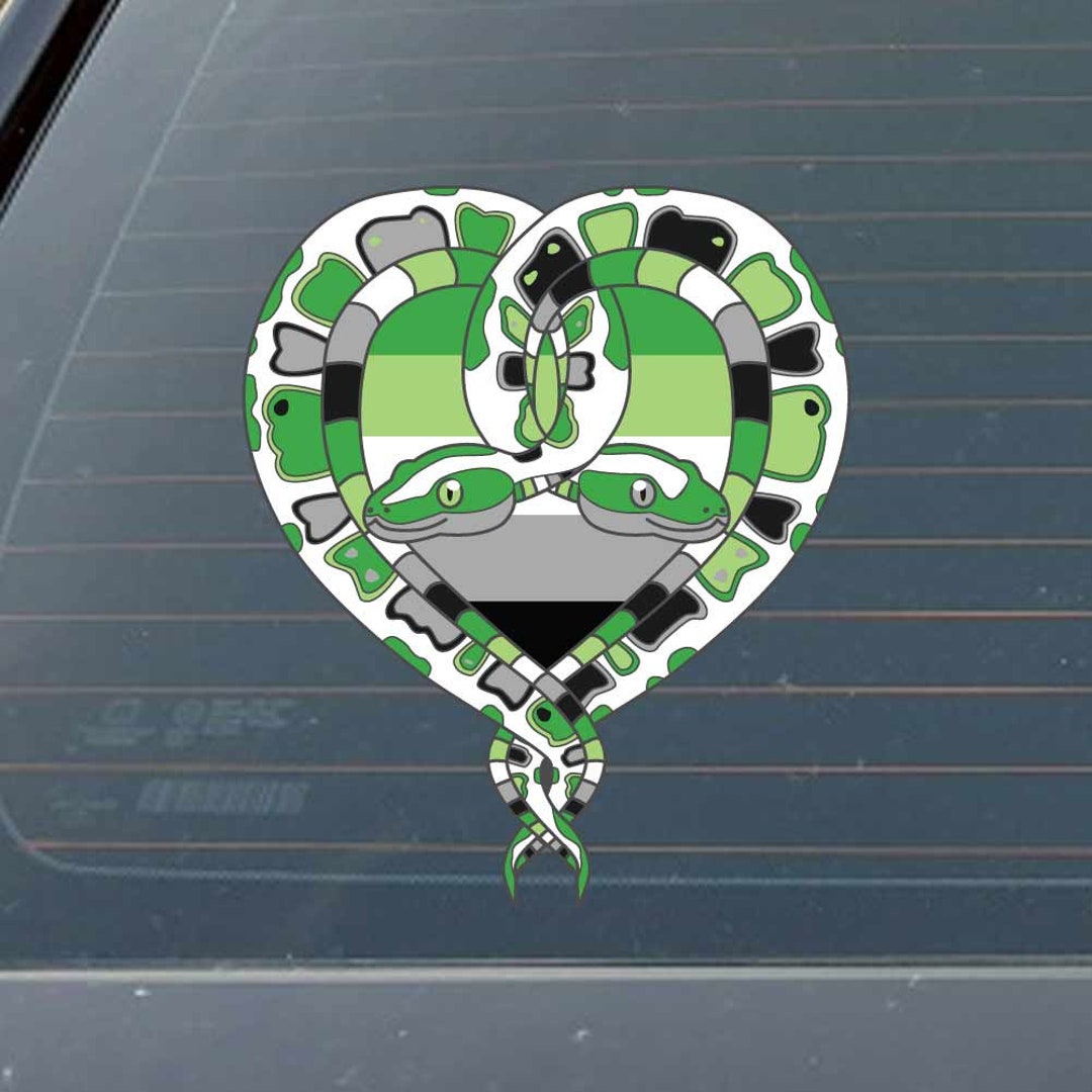 Aromantic Boa Constrictors, Snake Heart - LGBTQ+ Flag - Indoor Outdoor ...