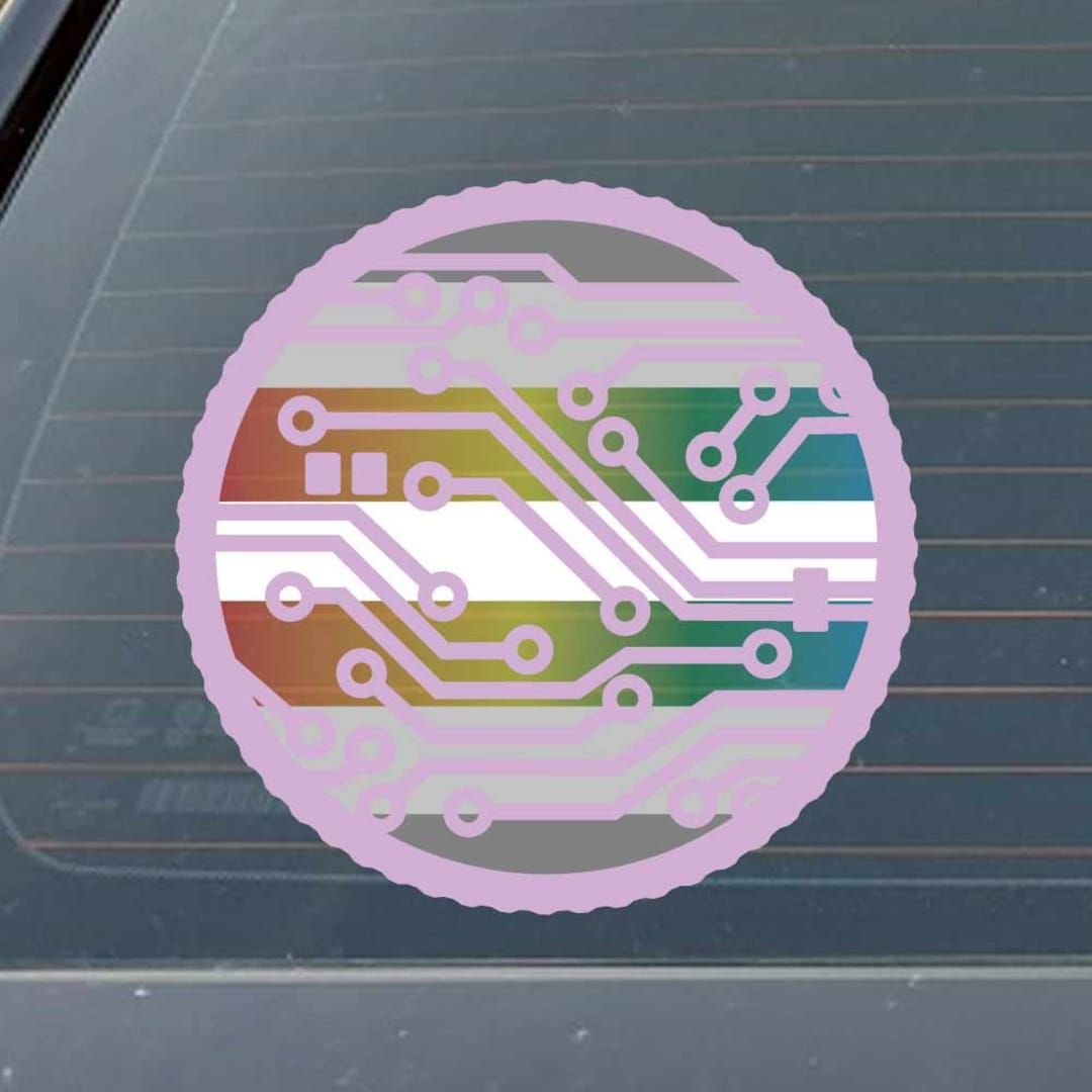Demifluid Circuit Gear LGBTQIA+ Flag Indoor/outdoor Vinyl Decal - IT ...