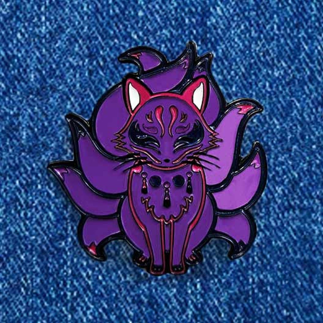 Bisexual Kitsune Flag, LGBTQIA+ Hidden Flag Enamel Pin, 1.75" Tall - Etsy