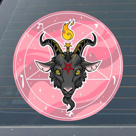Baphomet Black Phillip Head With Pentagram Pink Indoor | Etsy