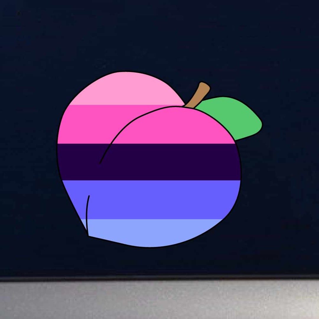 Bandera Omnisexual De Melocotón Emoji De Trasero Orgullo Lgbtq