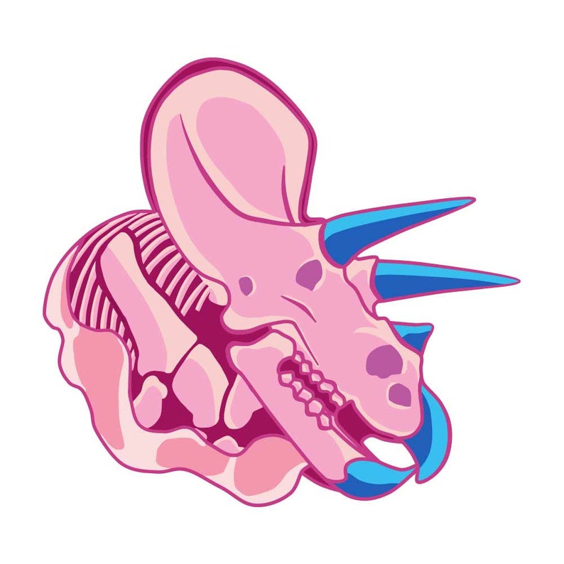 Trike Triceratops Skeleton With Goo Drips Multiple Colors | Etsy