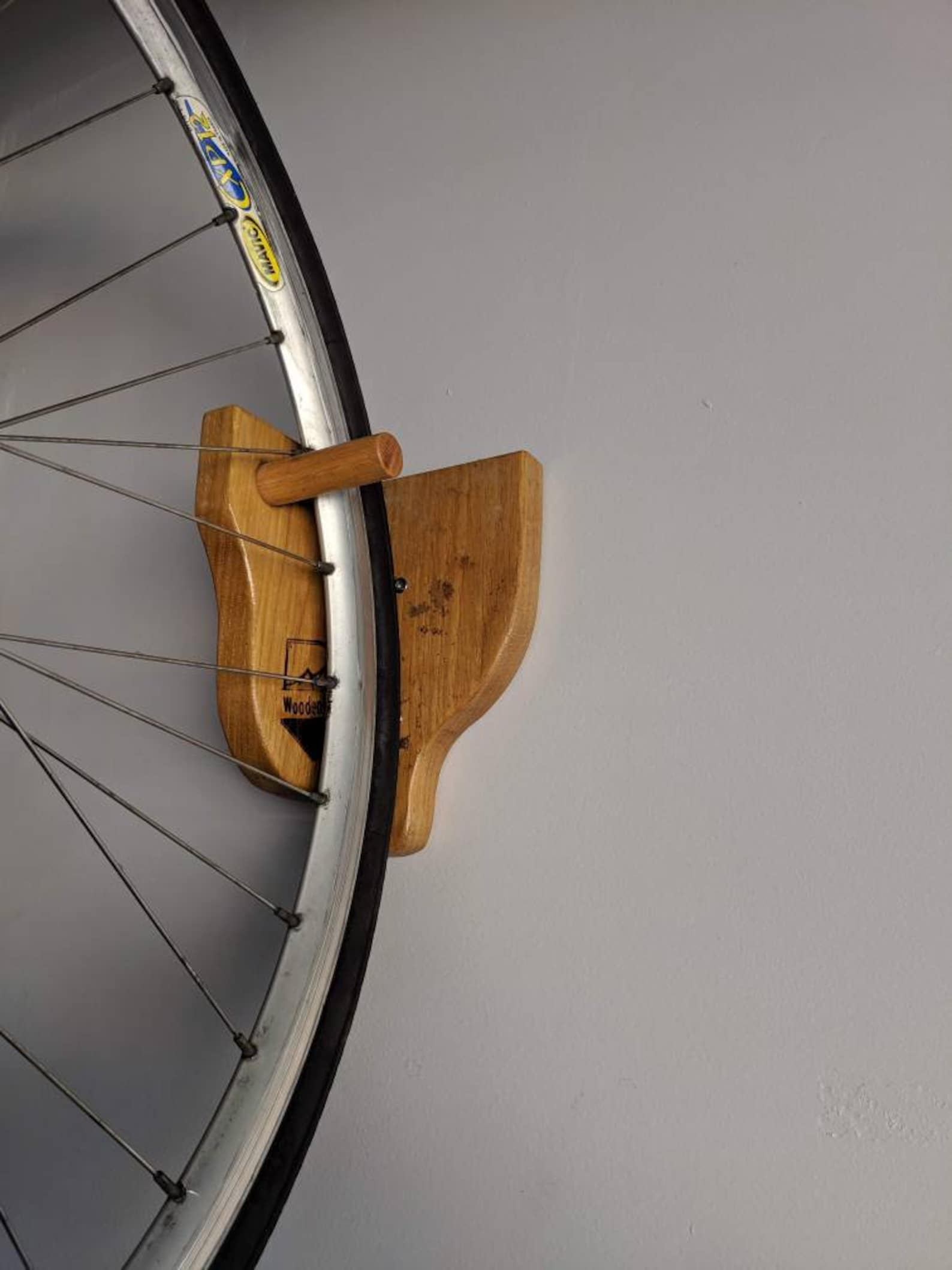 Hanging Bike Rack, Wall Bike Hanger, Wooden Bike Hanger, Bike Rack - Etsy