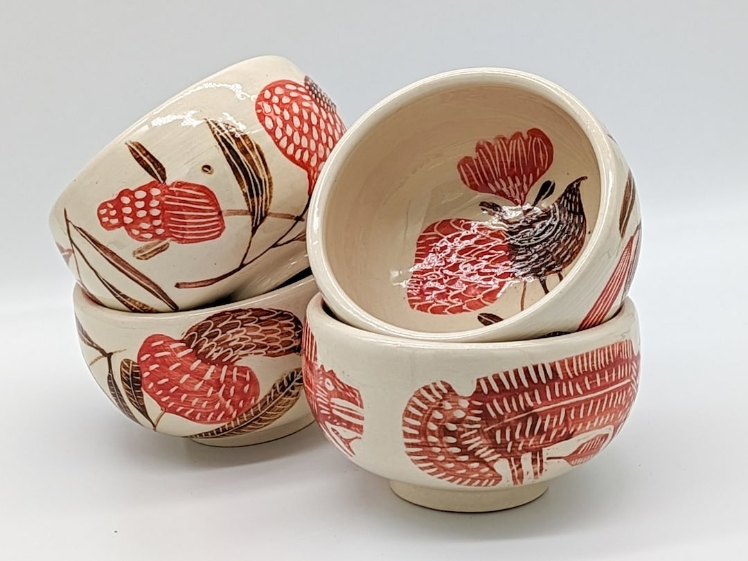 Charming Ceramic Bowls - Handmade Gift for Matcha Lovers, Ice Cream ...