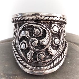 Vintage Silver Chunky Medieval Style Ring 925 Men's Silver Ladies ...