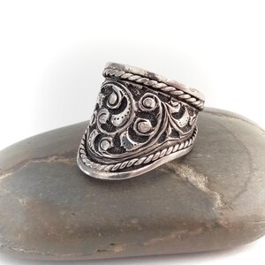 Vintage Silver Chunky Medieval Style Ring 925 Men's Silver Ladies ...